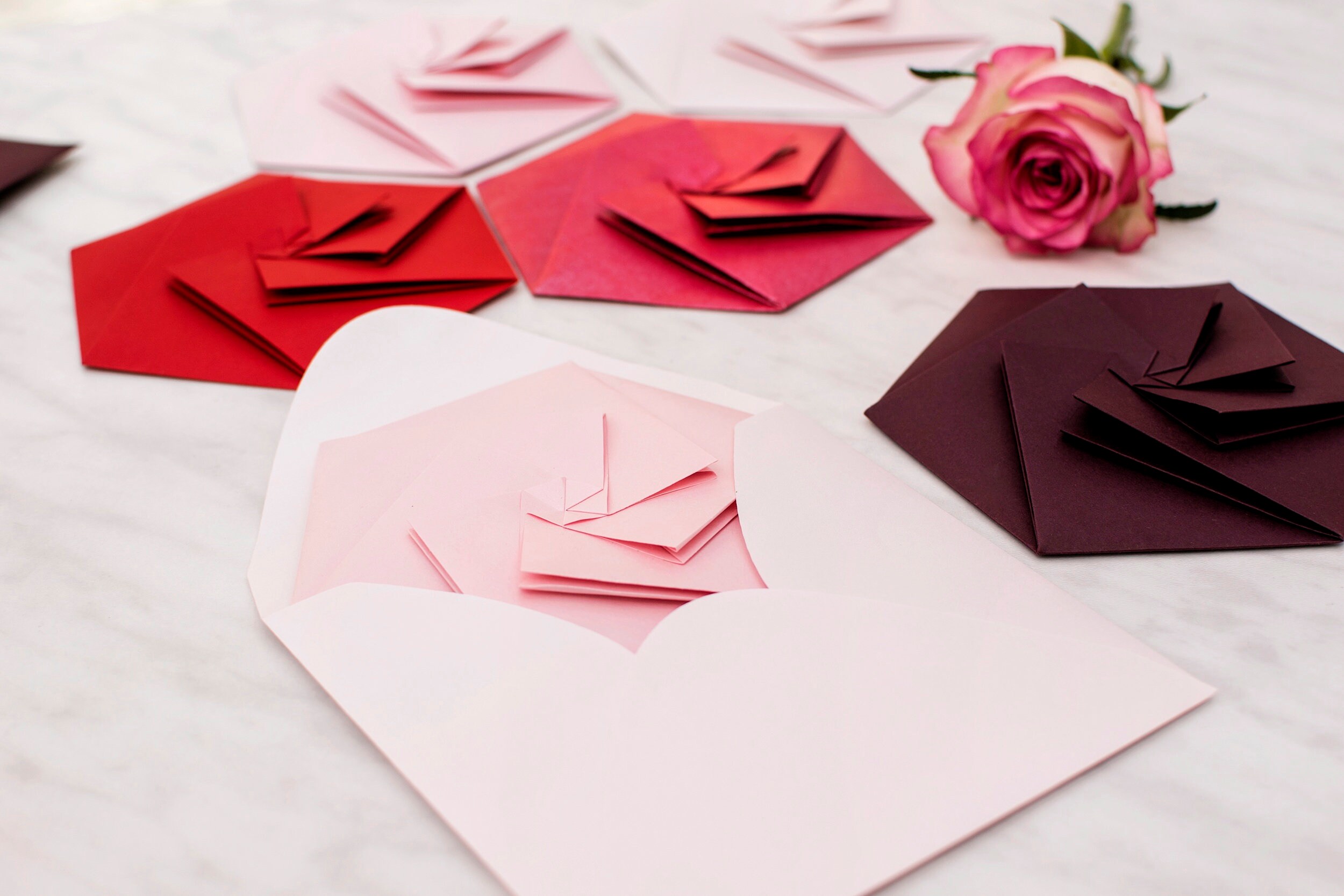 Origami Wedding Invitation Sleeve and Square Envelope Luxury Unique ...