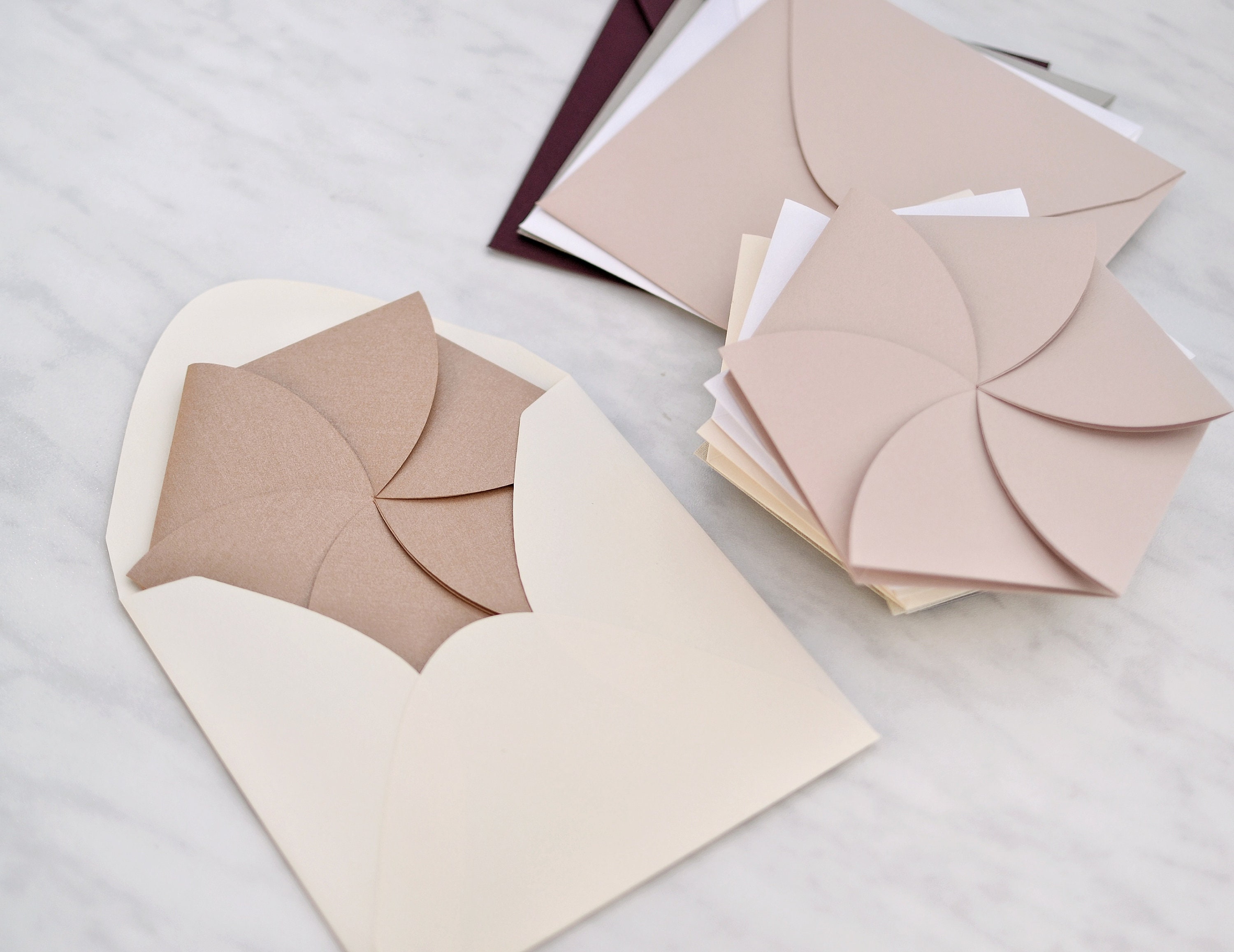 Origami Wedding Invitation Sleeve and Square Envelope Luxury - Etsy UK