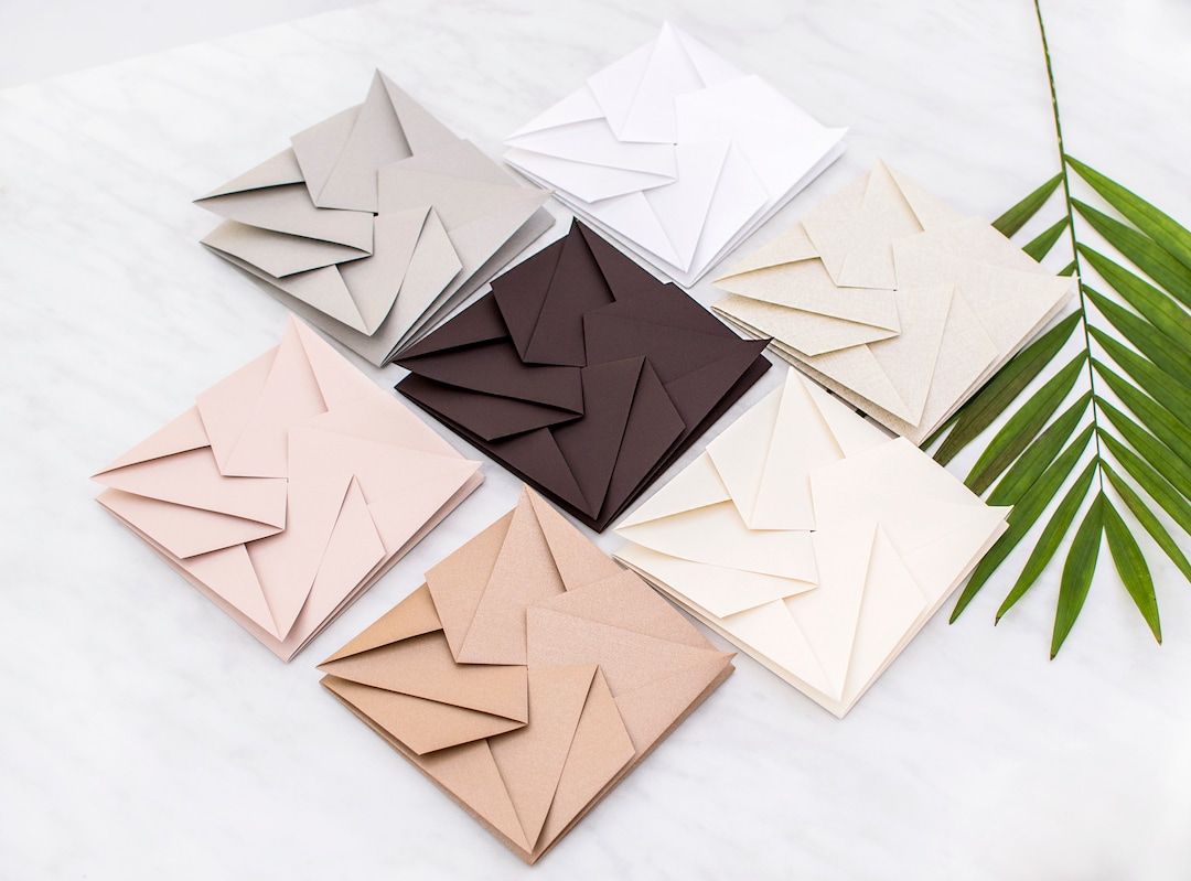 Origami Wedding Invitation Sleeve and Square Envelope Luxury Unique ...