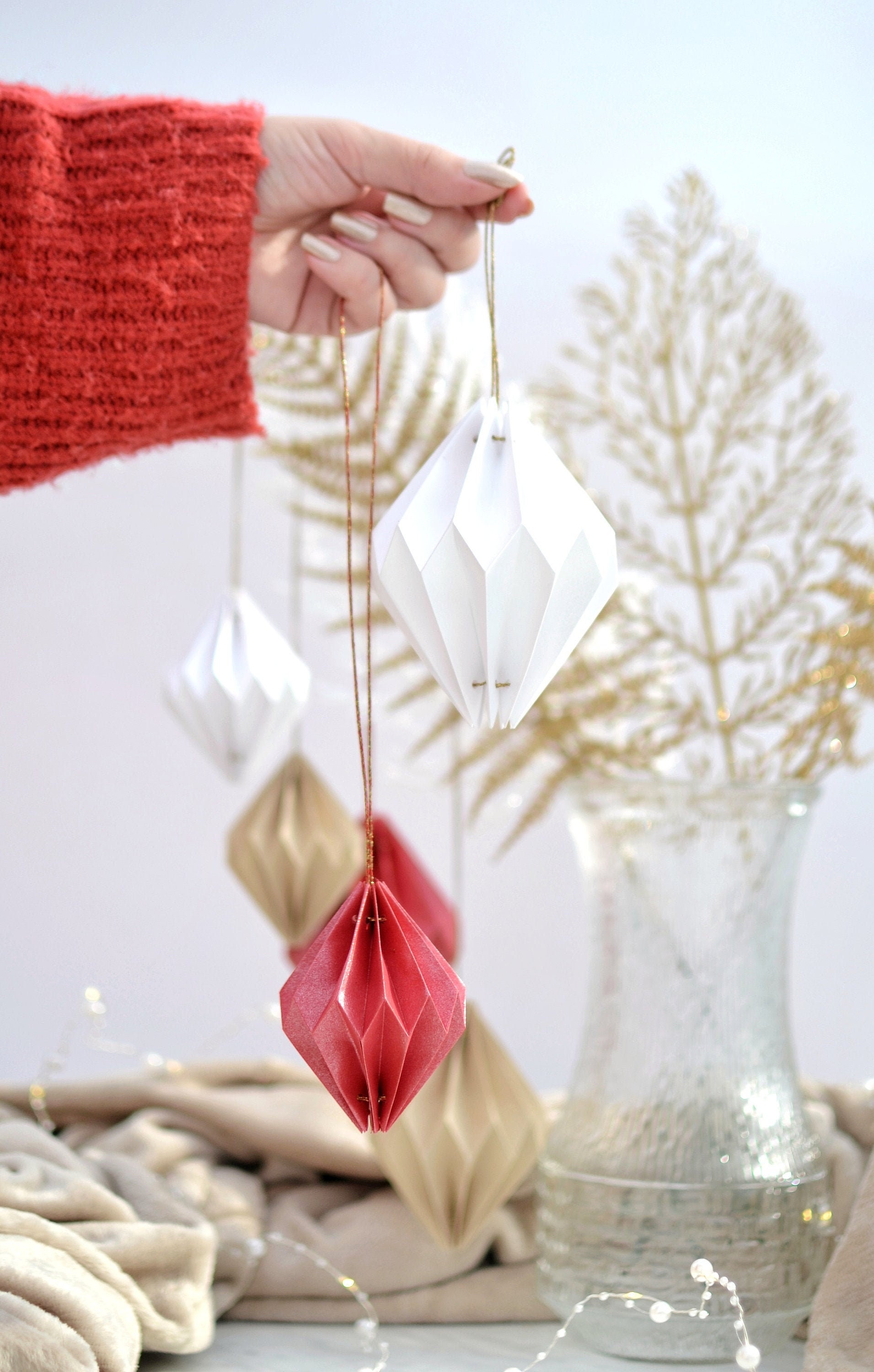 Origami Christmas Ornament Luxury Unique Geometric Origami - Etsy