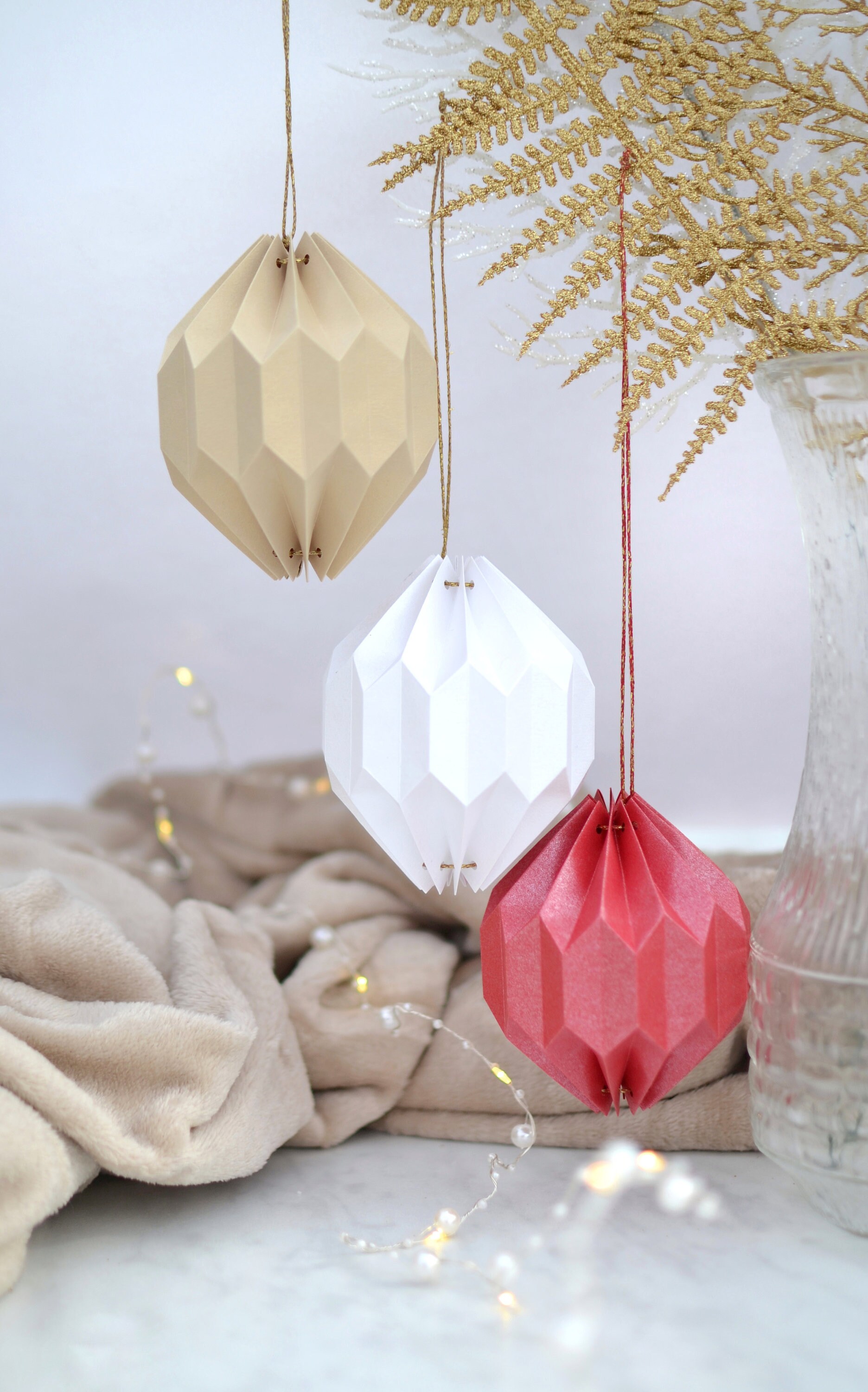 Origami Christmas Ornament Luxury Unique Geometric Origami Christmas ...