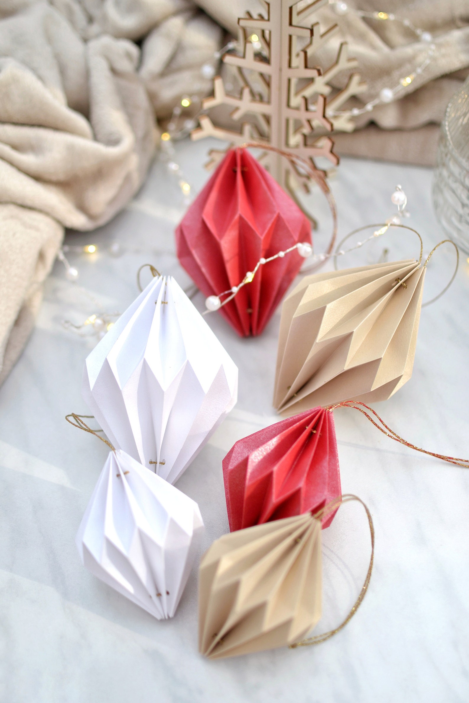 Origami Christmas Ornament Luxury Unique Geometric Origami Christmas ...