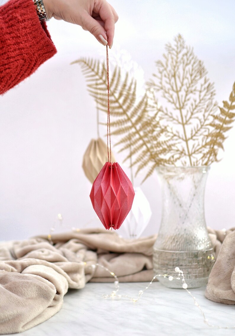 Origami Christmas Ornament Luxury Unique Geometric Origami Christmas ...