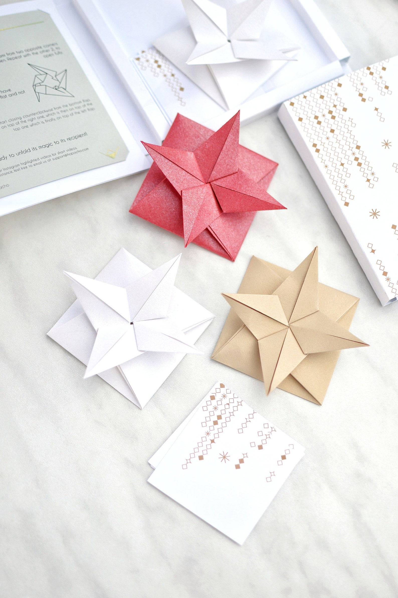 Origami Christmas Mini Cards Tags Luxury Unique Origami Card - Etsy