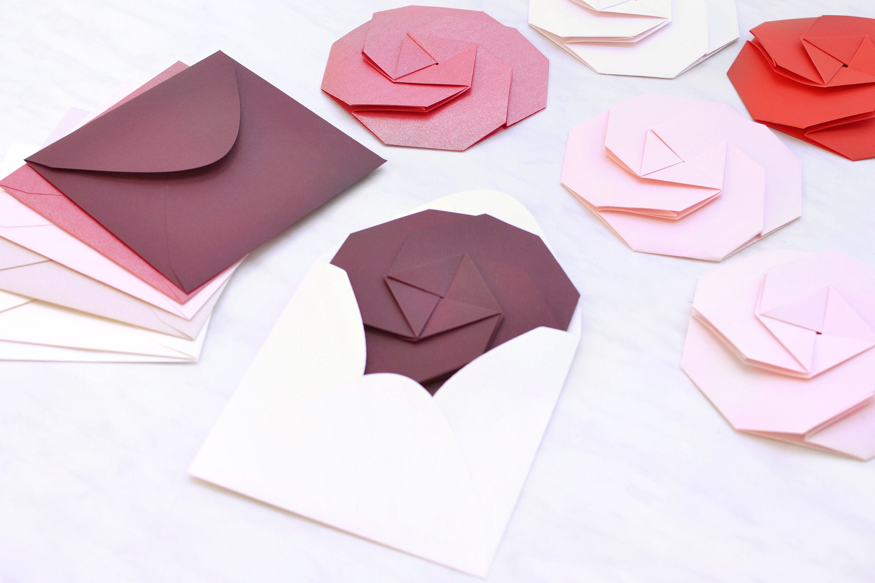 Origami Wedding Invitation Sleeve and Square Envelope Luxury Unique ...