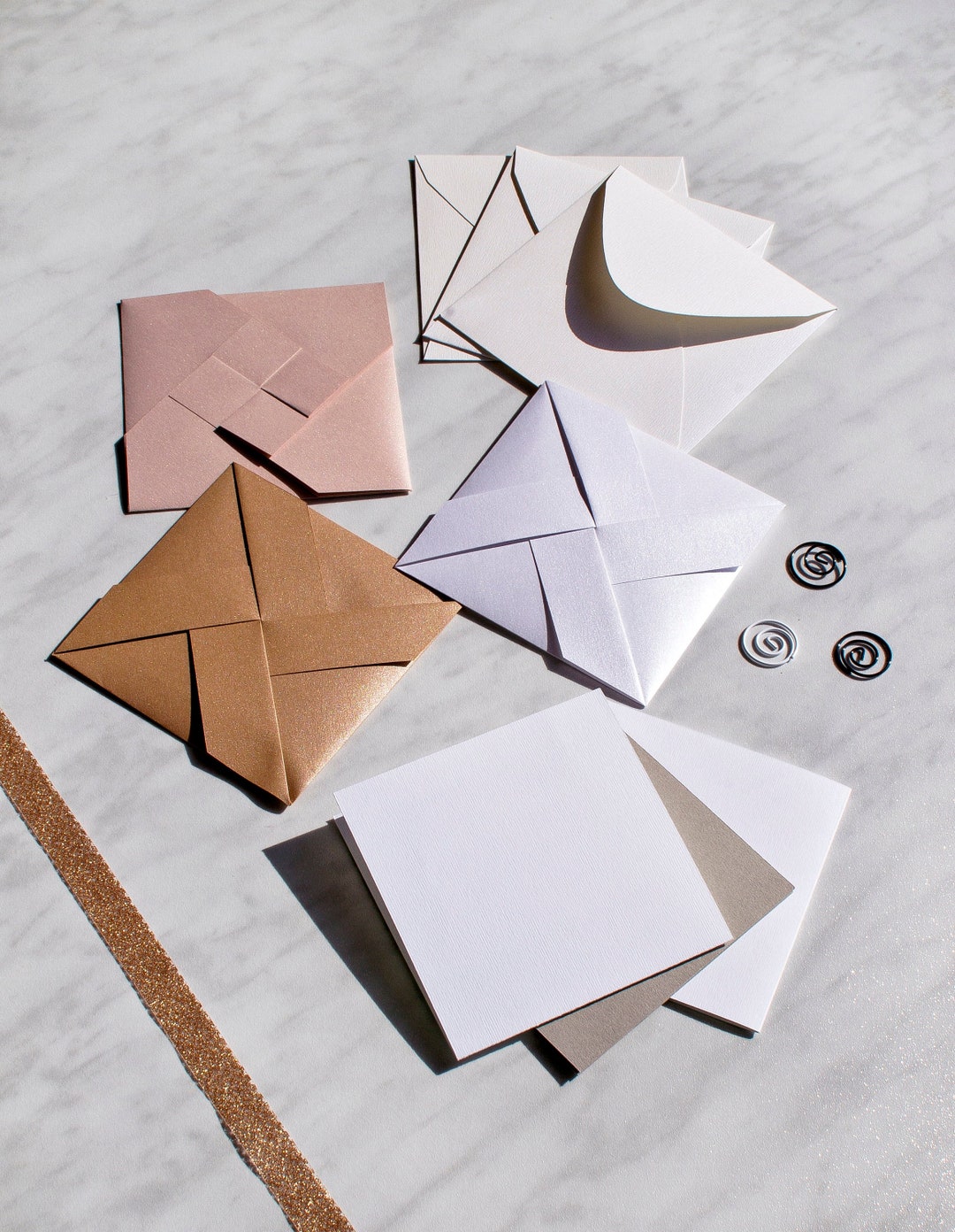 Cream Mix Origami Cards With Inserts and Envelopes - Handmade Luxury ...
