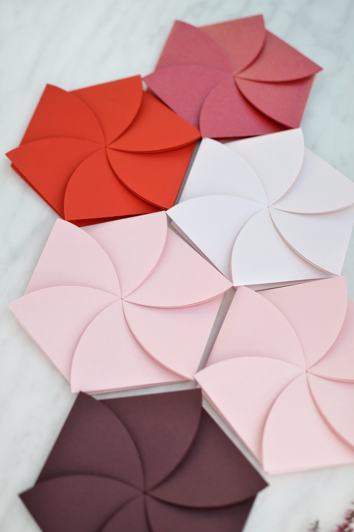 Origami Wedding Invitation Sleeve and Square Envelope Luxury | Etsy