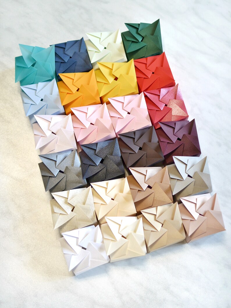 Pack of 3 Origami Wedding Favor Boxes Luxury Unique Custom Handmade ...