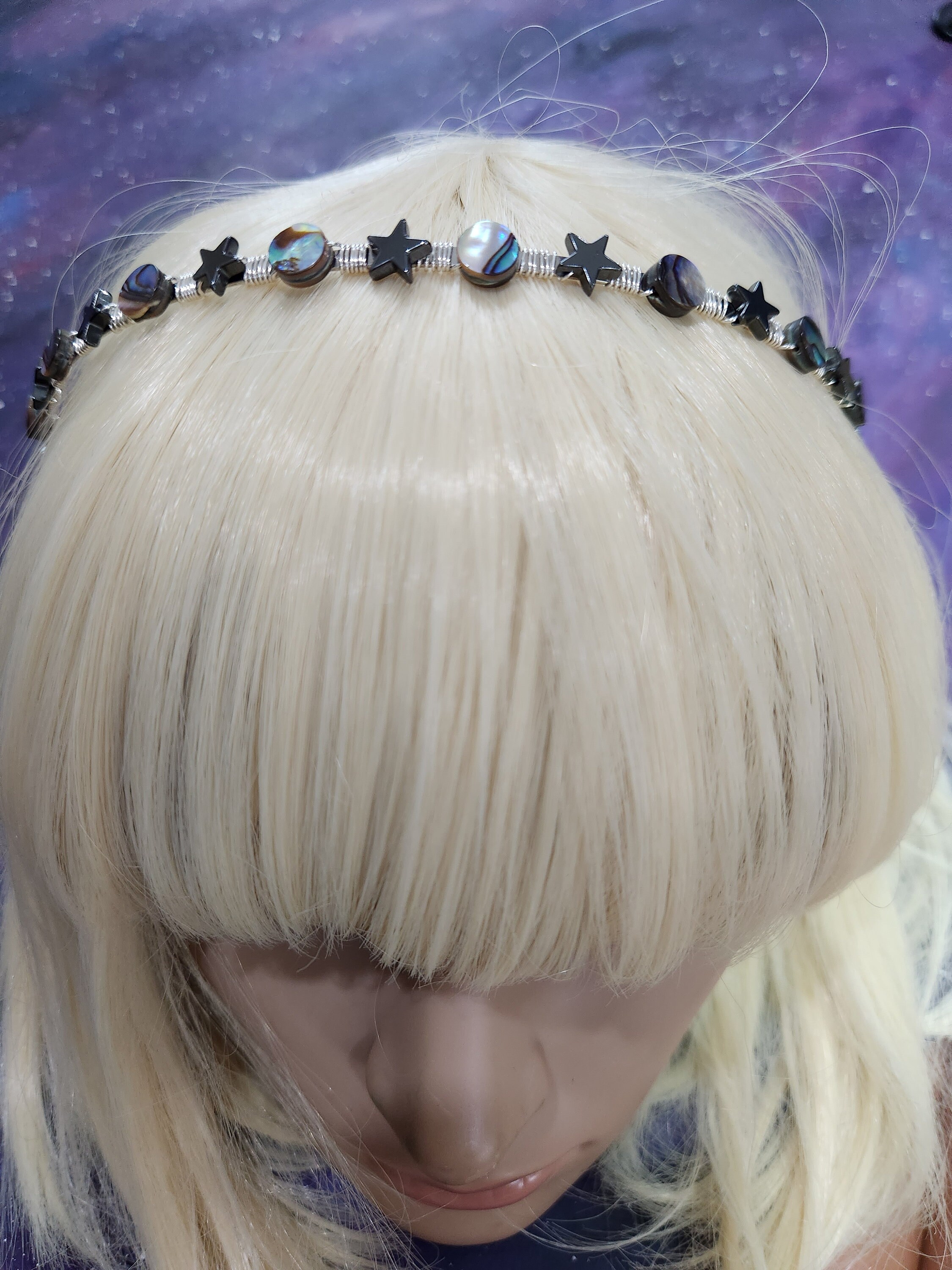 Stars and Planets Headpiece Galactic Hair Accesories Shells Handmade ...
