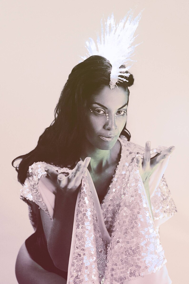 Andromeda LED Ice Light up Mohawk Festival Headpiece | Etsy