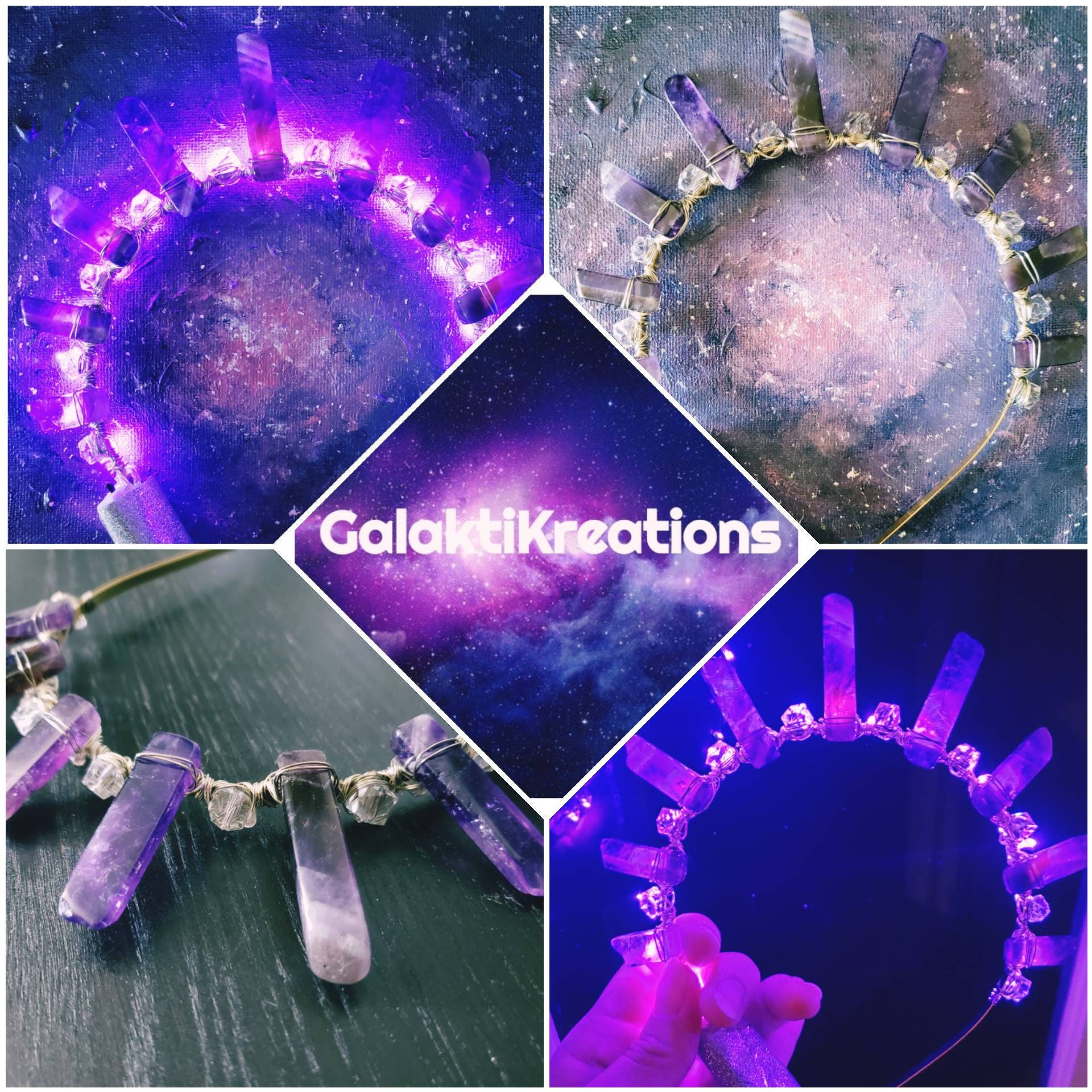 Amethyst Light up Crown Festival Fashion Tiara Led Headpiece - Etsy