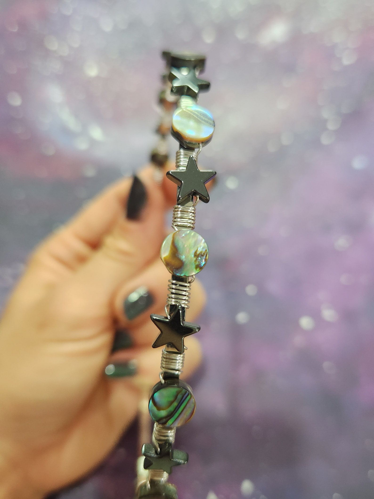 Stars and Planets Headpiece Galactic Hair Accesories Shells Handmade ...