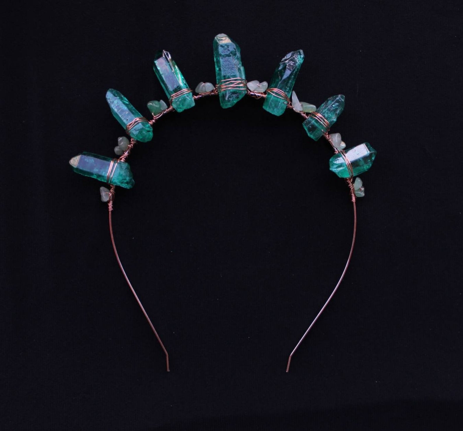 Quartz Crystal Crown Rave Outfit Festival Accessories Natural - Etsy