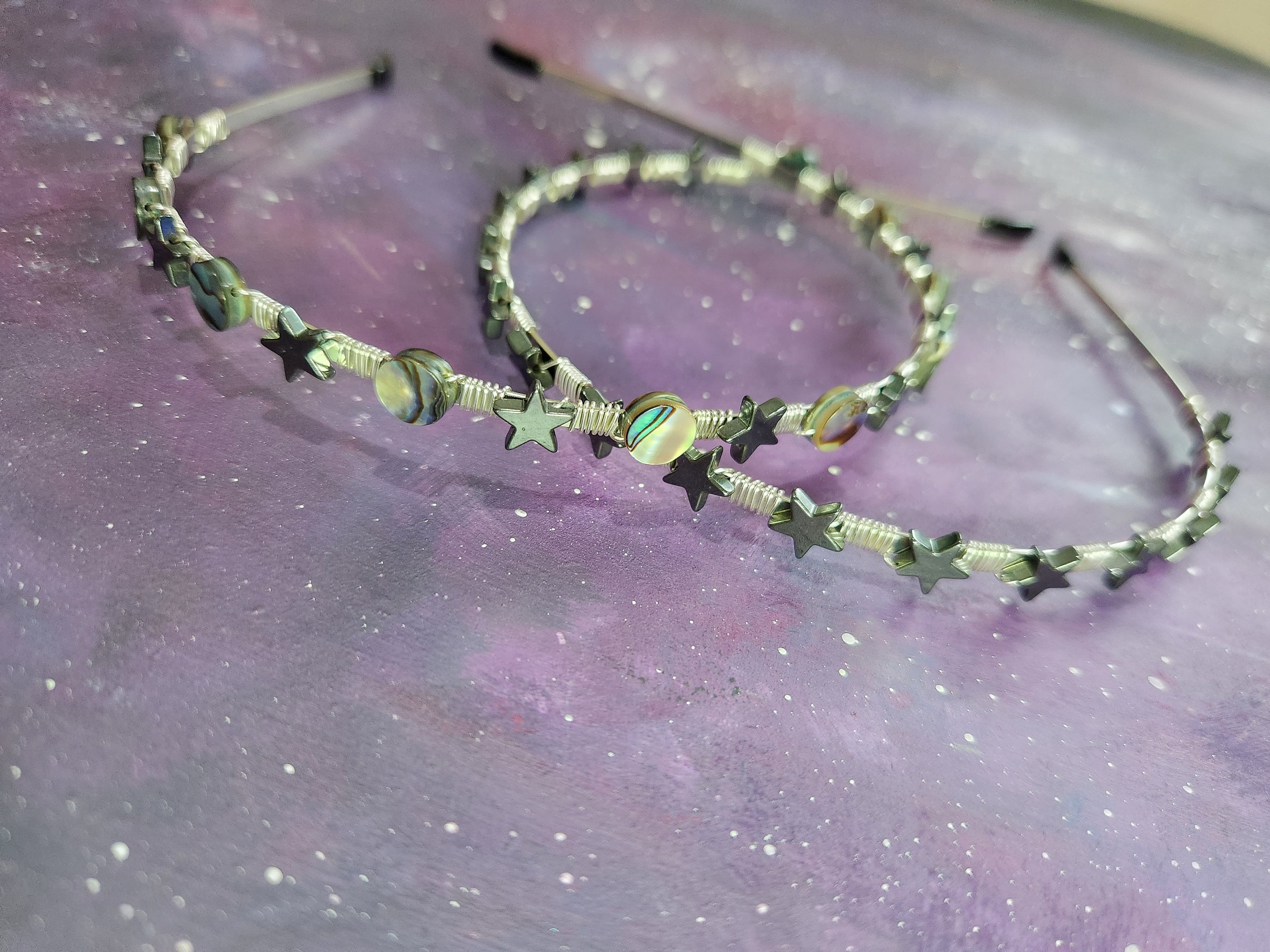 Stars and Planets Headpiece Galactic Hair Accesories Shells Handmade ...