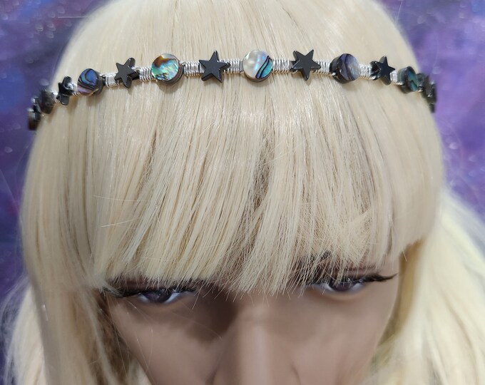 Stars and Planets Headpiece Galactic Hair Accesories Shells Handmade ...