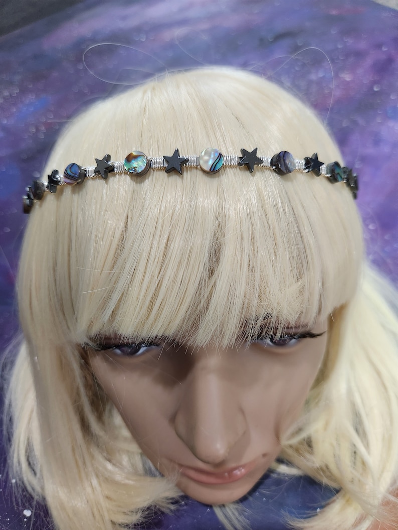 Stars and Planets Headpiece Galactic Hair Accesories Shells Handmade ...