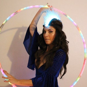 RECHARGEABLE LED MOHAWK Led Headpiece Rave Accesories Festival Fashion ...