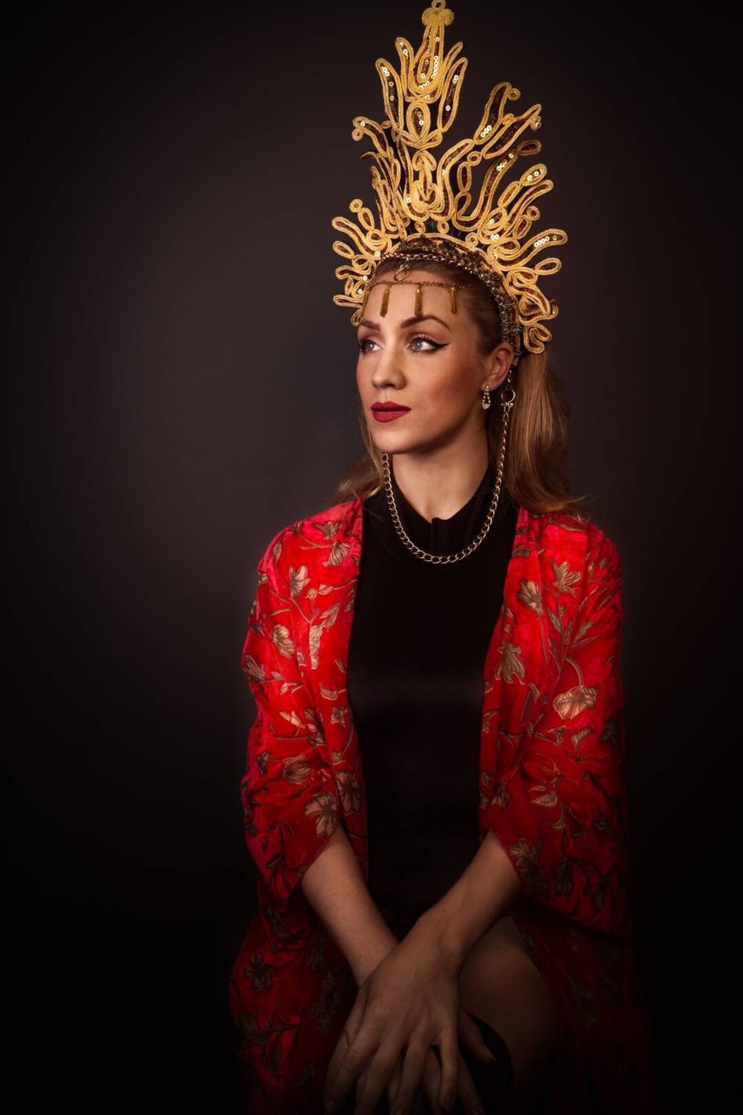 Golden Goddess Crown Performers Headpiece Dancers Headwear - Etsy