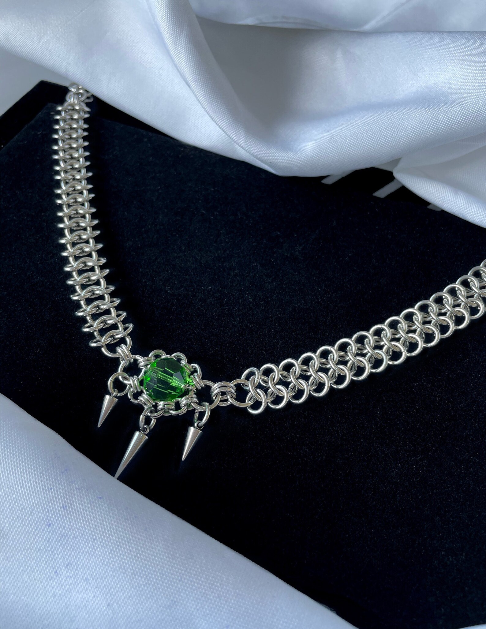 Necklace 𝑯𝑬𝑳𝑰𝑨 Chain Necklace Mesh Rings Spades - Etsy