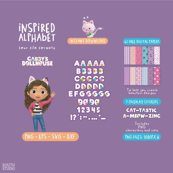 Gabby Dollhouse Font - Etsy