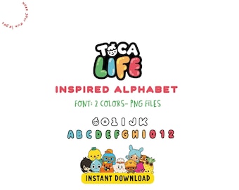 Toca Boca Font - Etsy