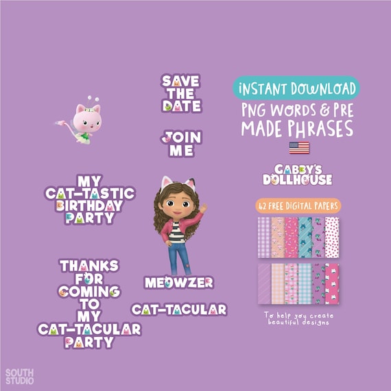 Gabby Doll Decal Phrases Gabby Doll Clipart Text Digital - Etsy Australia