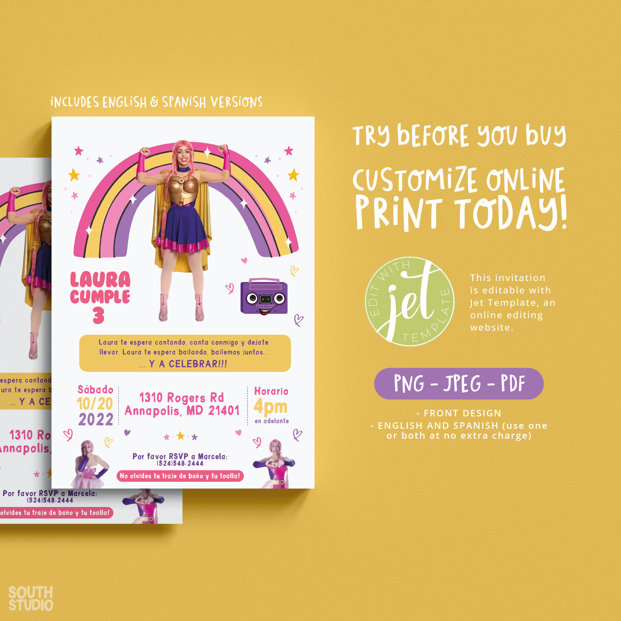 Luli Pampin Edit Yourself Invitation. Luli Pampin Instant - Etsy Hong Kong