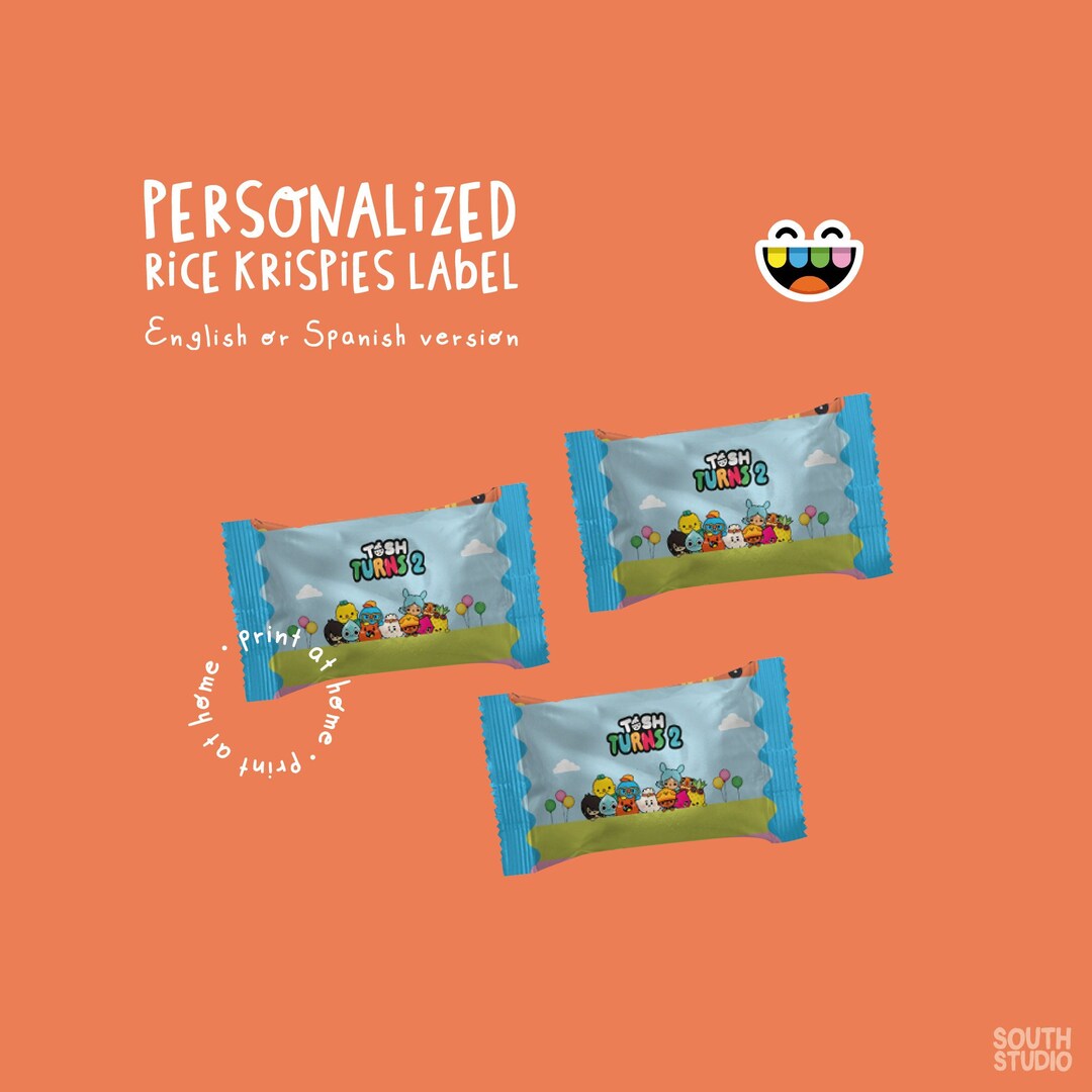 Toca Boca Rice Krispies Treat Label. Toca Life Party Rice Krispies ...