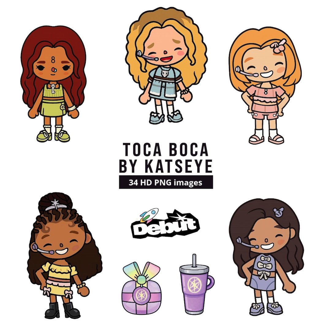 34 Katseye Inspired PNG Bundle, Toca Boca by Katseye HD Images, Eyekons ...