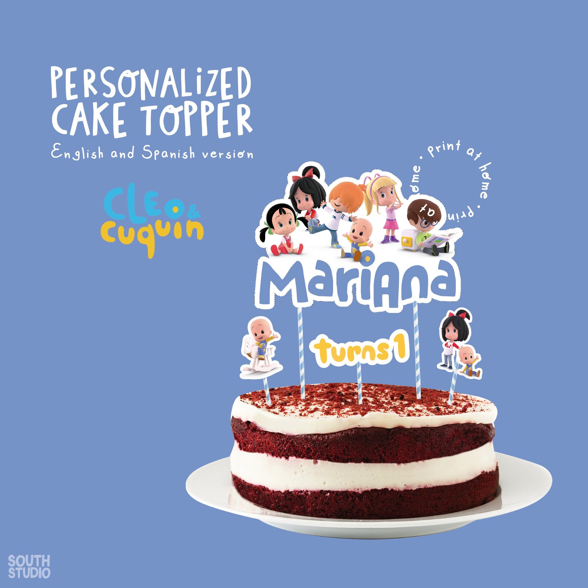 Cleo and Cuquin Cake Topper. Printable Cleo and Cuquin. Cleo - Etsy Canada