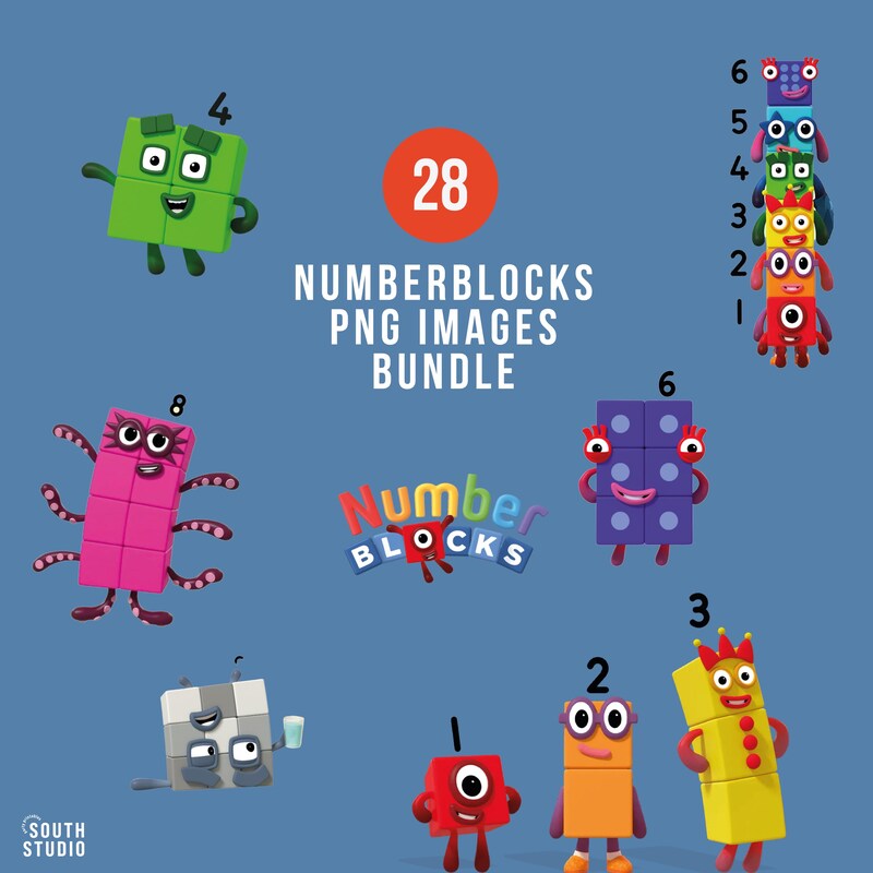 Numberblocks Png - Etsy