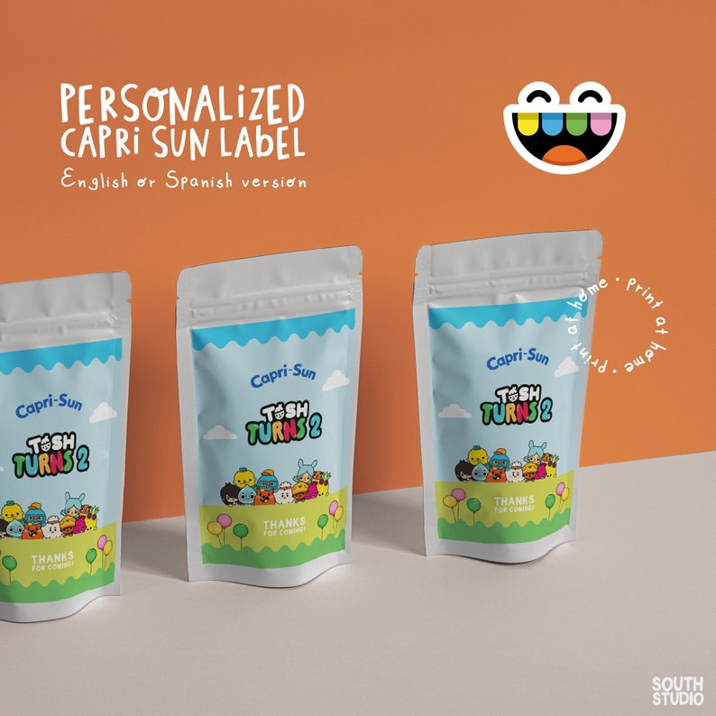 Toca Boca Capri Sun Juice. Toca Life Juice Label. Toca World - Etsy
