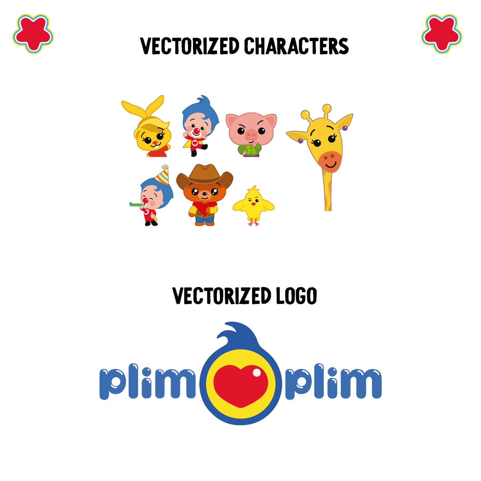 Plim Plim Inspired Alphabet Plim Plim Clown Inspired Font | Etsy UK