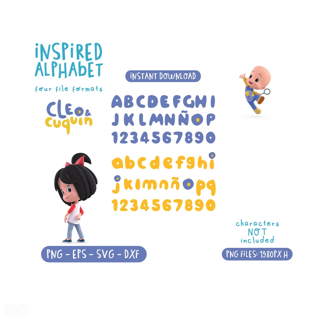 Alfabeto inspirado en Cleo y Cuquín, tipografía inspirada en Familia ...