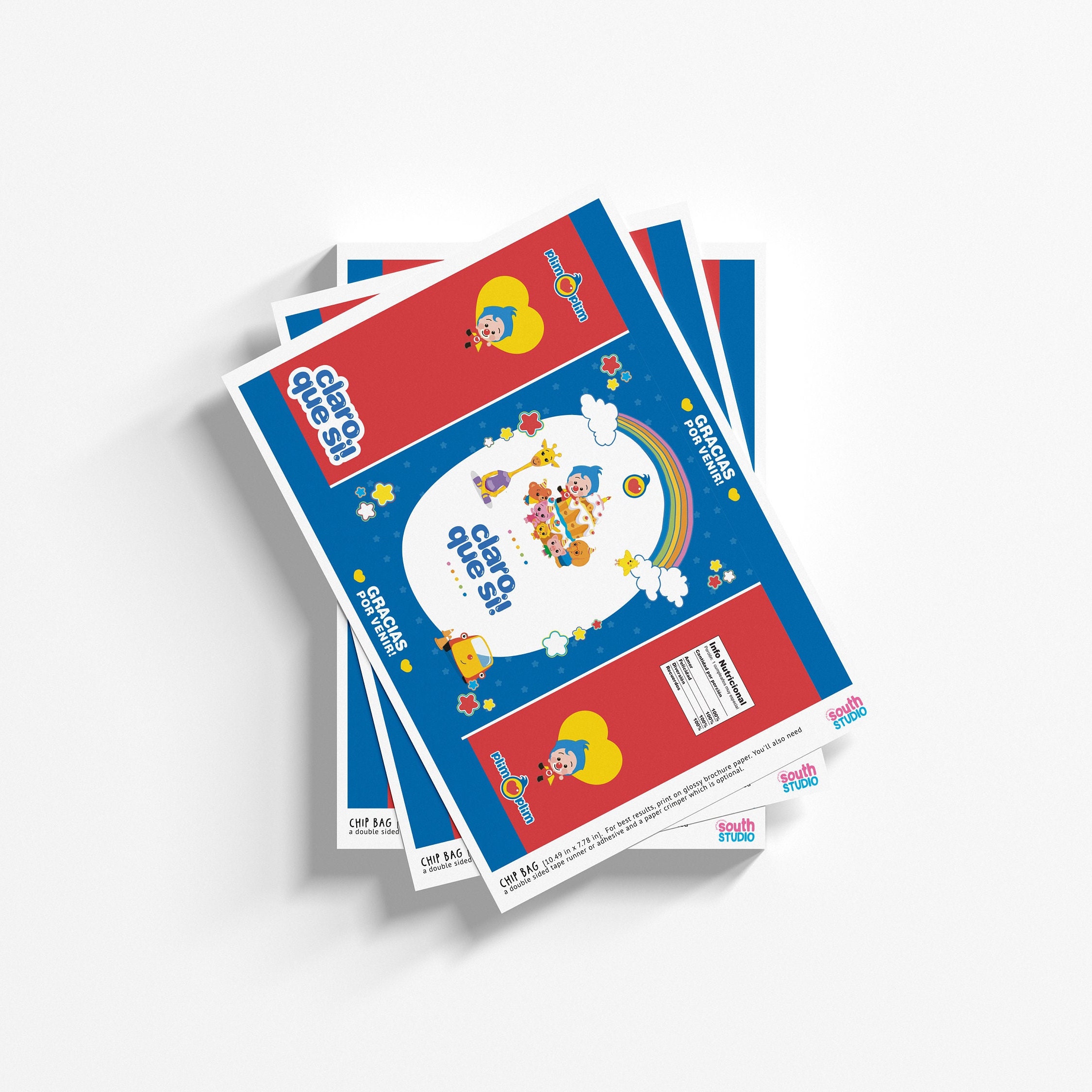 Plim Plim Instant Download Chip Bag Label Plim Plim Clown Etsy