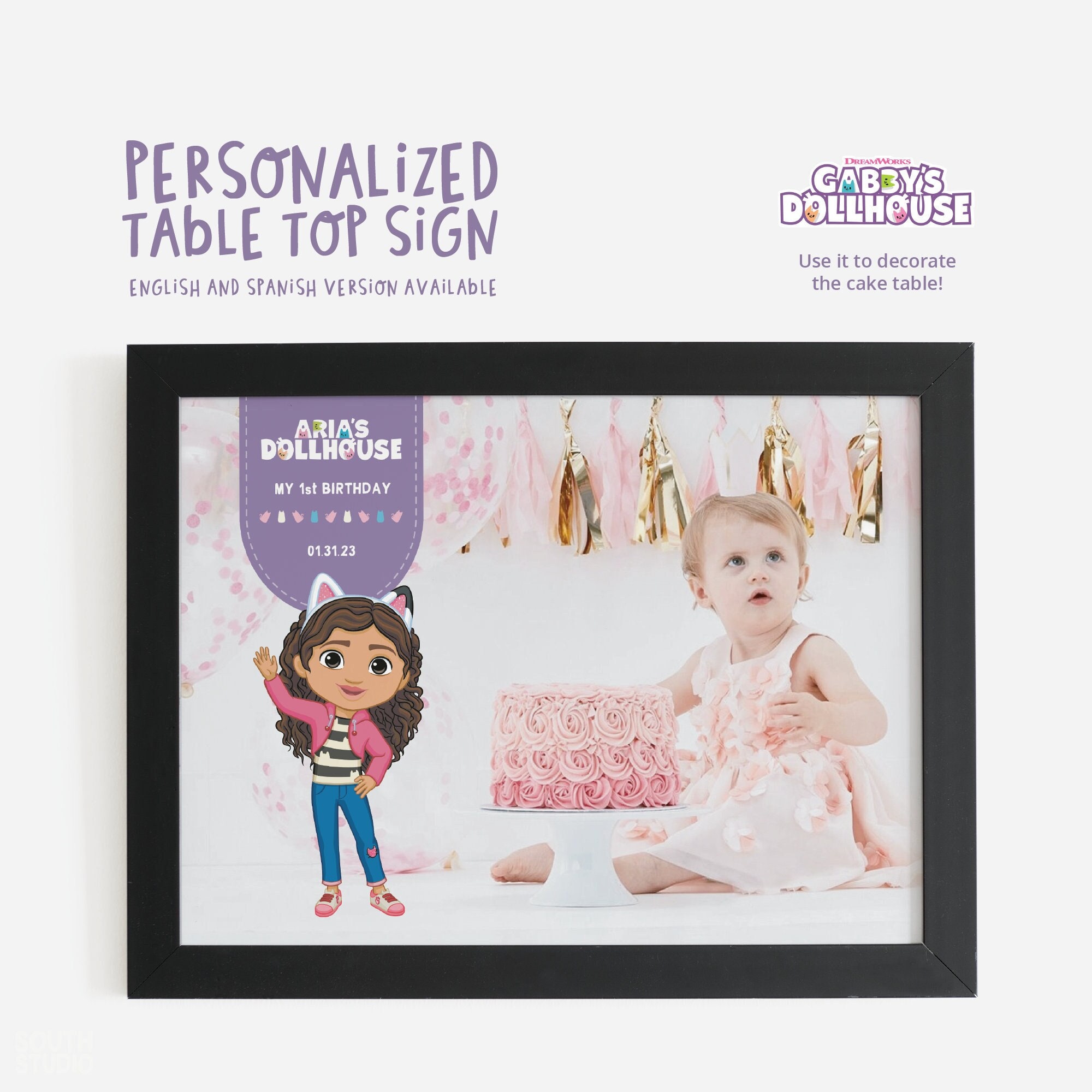Personalized Gabby's Dollhouse Birthday Table Sign (digital File) - Etsy
