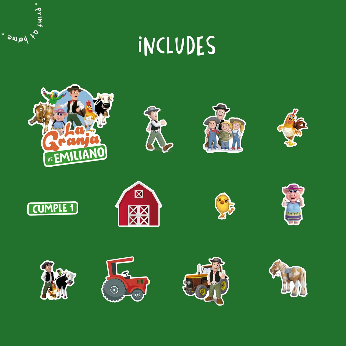 La Granja De Zenon Cake Topper. Printable Zenon Farm. La - Etsy