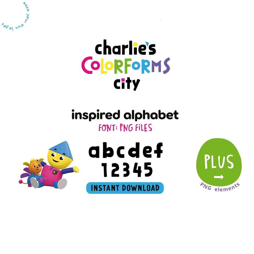 Charlie Colorforms Inspired Alphabet, Font CHCOPR (digital Download) - Etsy