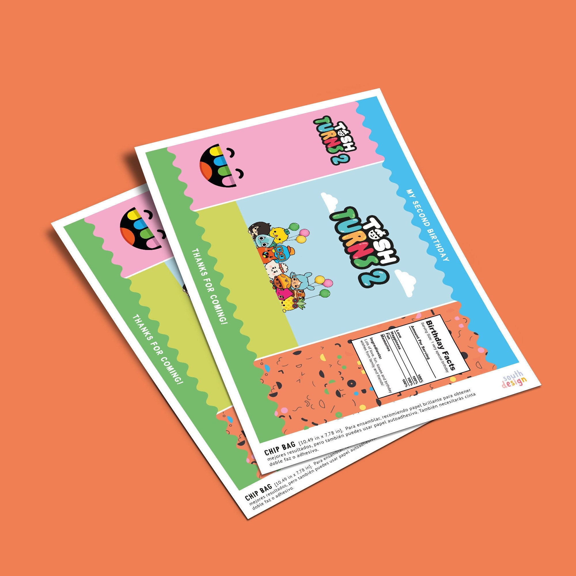 Toca Boca Chip Bag. Toca Life Party Treat Label. Toca World | Etsy Israel