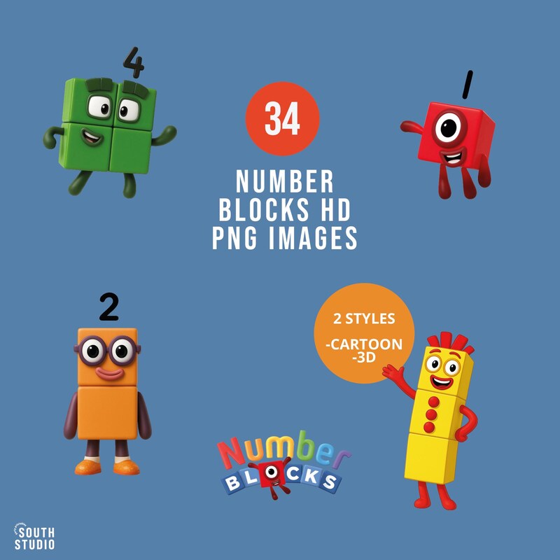 Numberblocks Png - Etsy