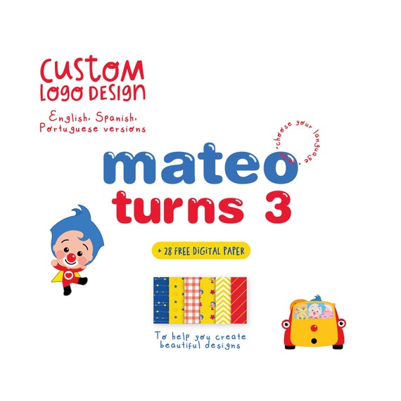 Plim Plim Inspired Logo Plim Plim Custom Logo Digital Paper - Etsy Ireland