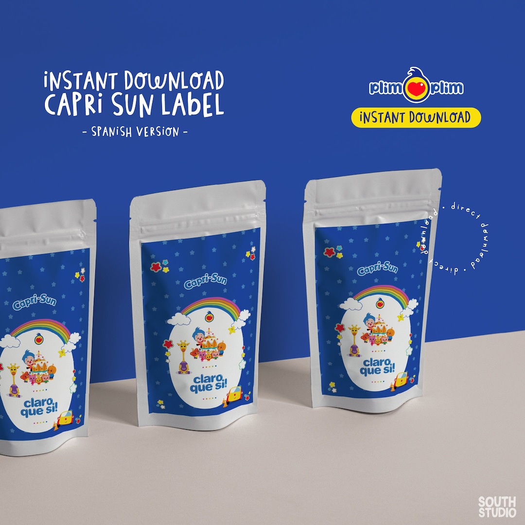 Plim Plim Capri Sun Label, Spanish Version (digital Download) - Etsy