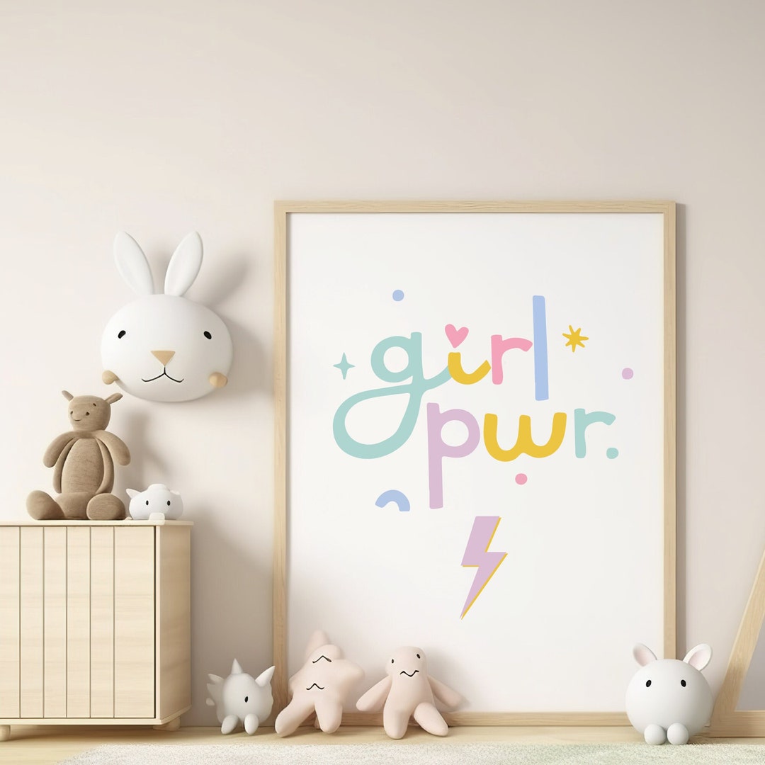 Digital Download, Pastel Colors, Nursery Printable, Wall Art, Girl ...