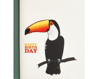 Birthday Card Toucan, Animal Birthday, Animal Card, Cute Greeting Card ...