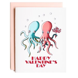 Octopus Valentine's Day Card - Etsy Hong Kong