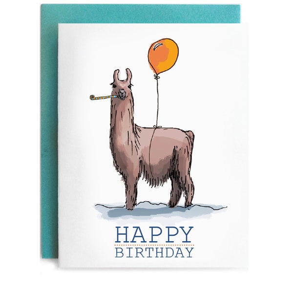 Llama Card - Etsy