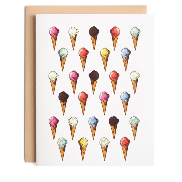 Ice Cream Card - Etsy