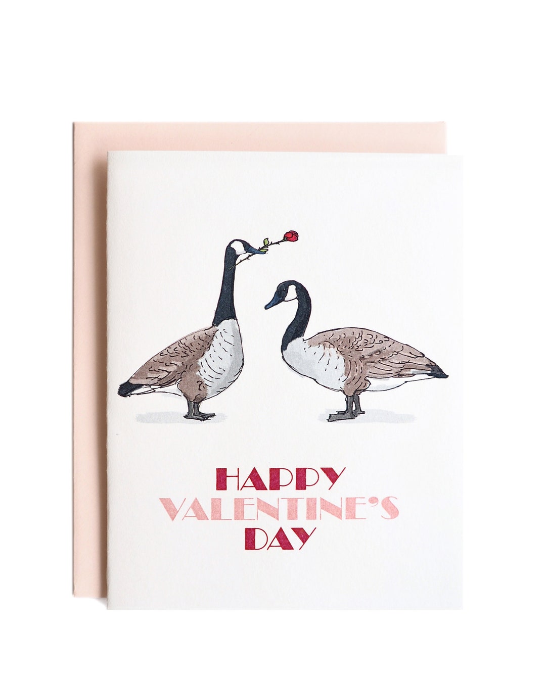 Goose Valentine's Day Card - Etsy
