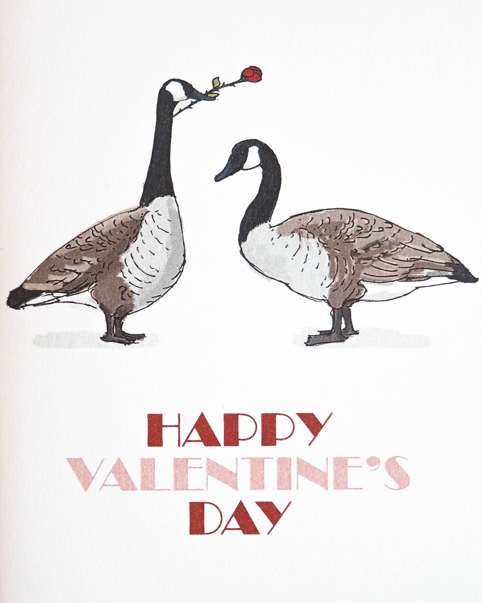 Goose Valentine's Day Card | Etsy