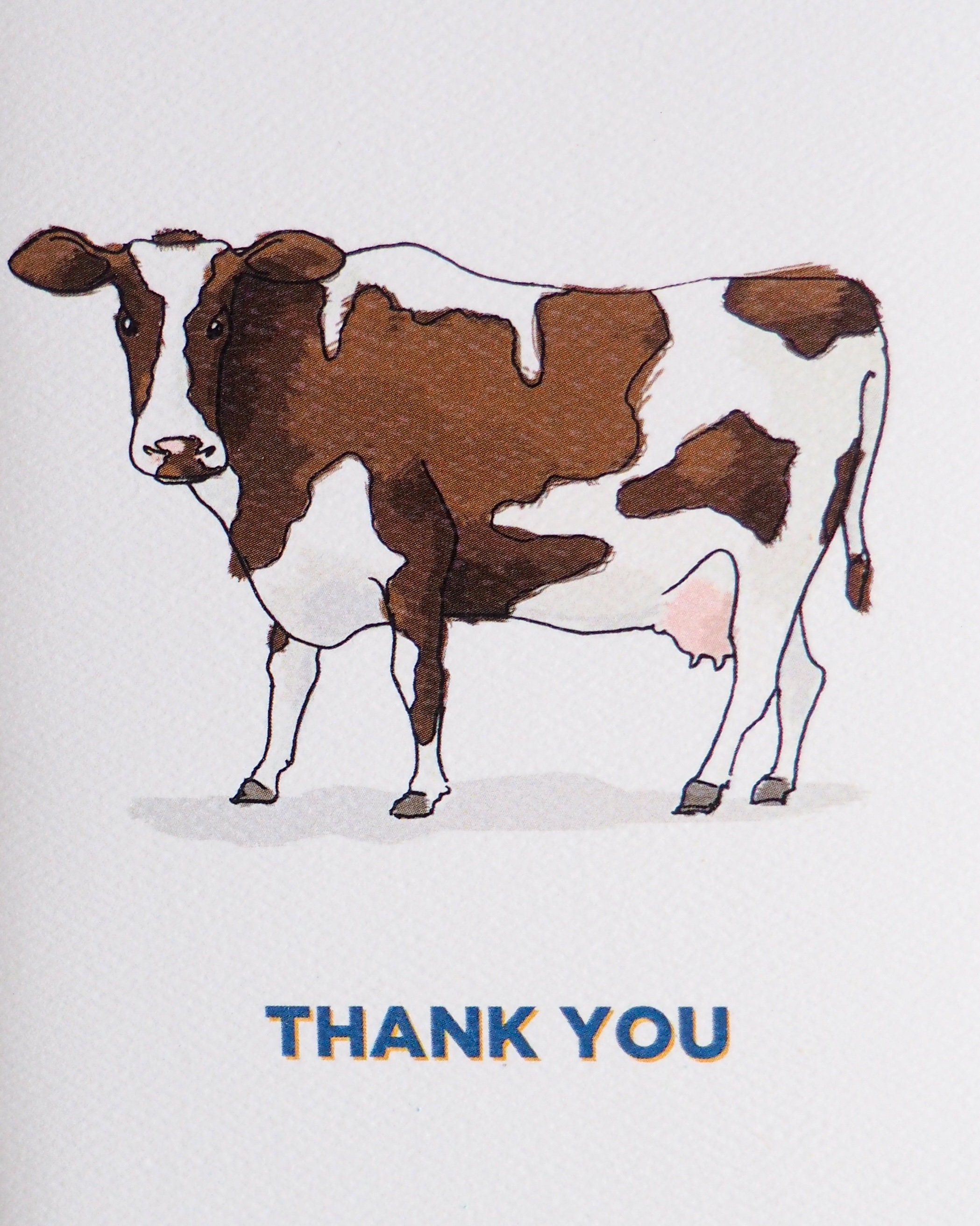 Cow Thank You Card - Etsy